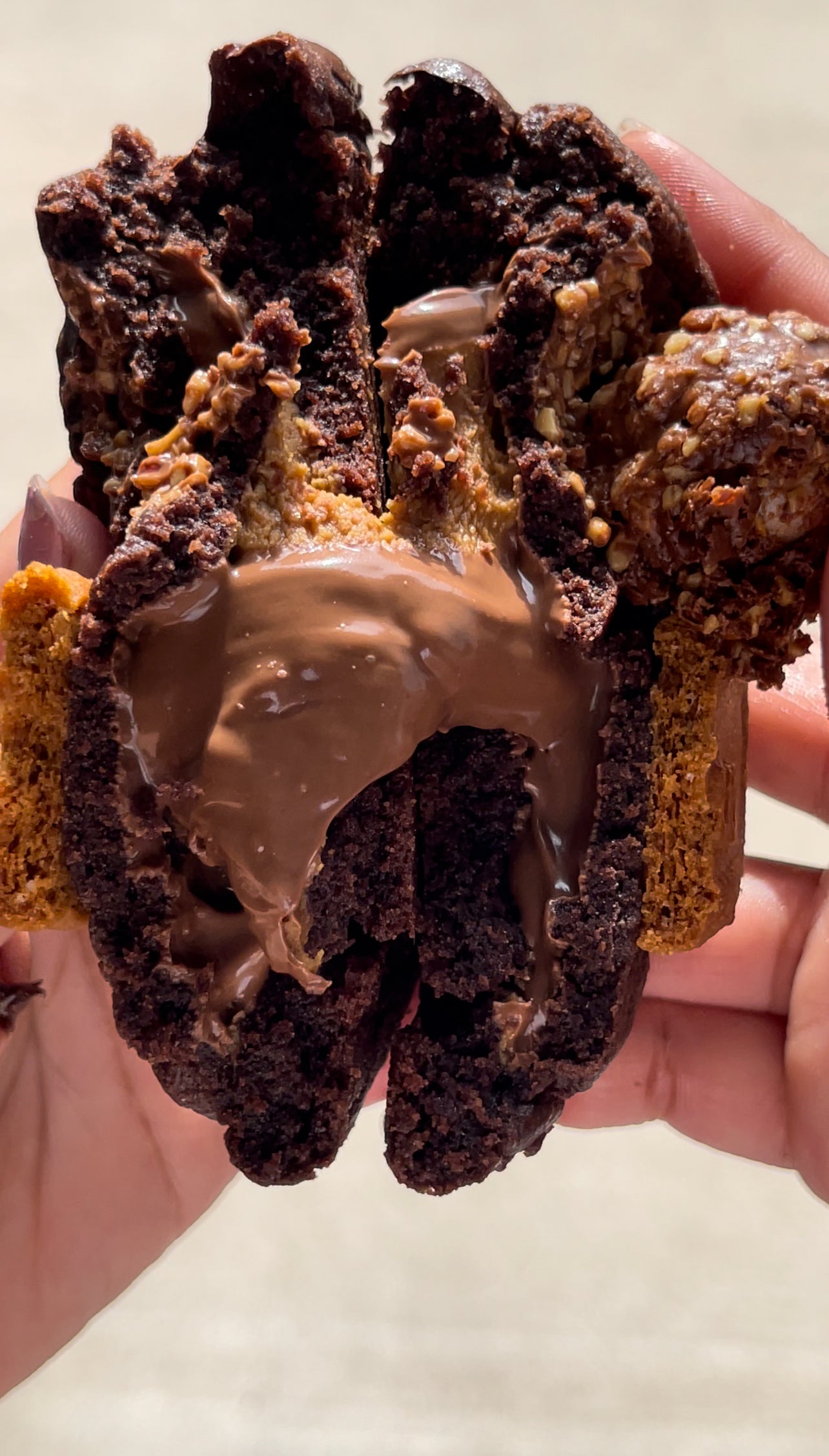 Our cookies are big on the outside, soft and gooey on the inside ...