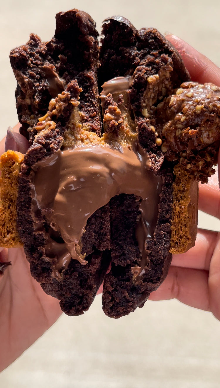 Our cookies are big on the outside, soft and gooey on the inside ...